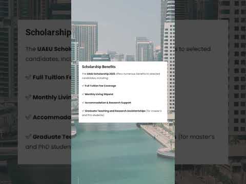 🎓 United Arab Emirates University (UAEU) Scholarship 2025 | Fully Funded! 🇦🇪