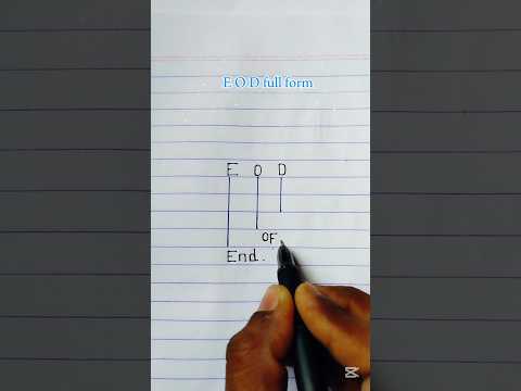Full Form Of " EOD ''👌 #shorts #shortsfeed #handwriting