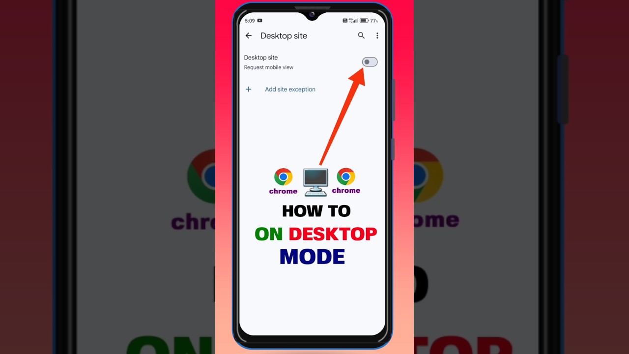 👆Chrome Desktop Mode Android ⚡ How To On Desktop Mode In Chrome  #shorts