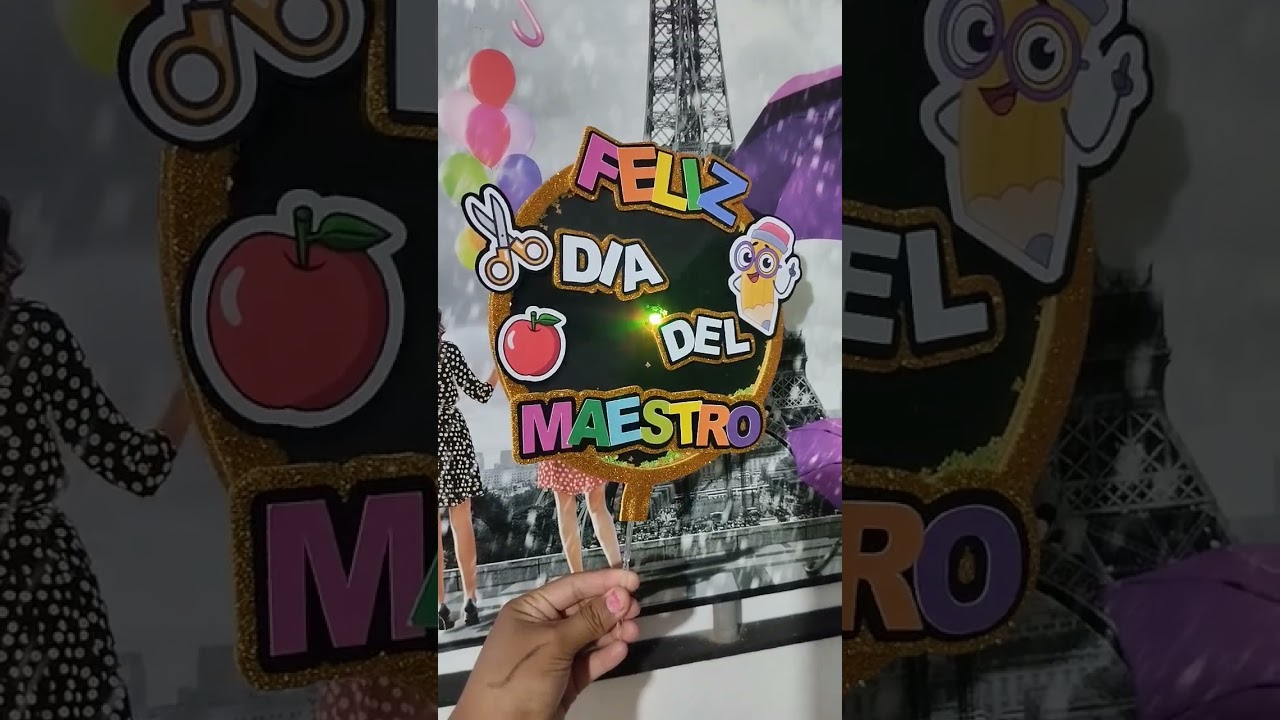 Cake topper día del maestro #cameo4 #manualidades #caketoppers #díadelmaestro