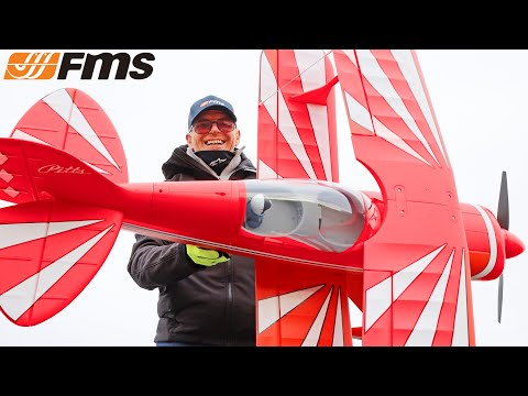 FMS PITTS V2 - One BIG & Beautiful RC Plane - Maiden Super Flight!
