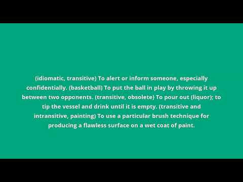what is the meaning of tip off