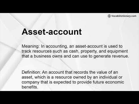 Asset-account Meaning