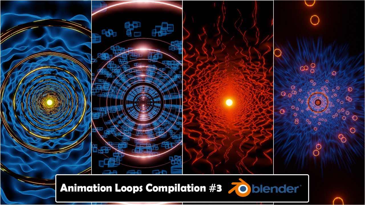 Animation / VJ Loop Compilation #3 - Blender EEVEE - Abstract Sci-Fi
