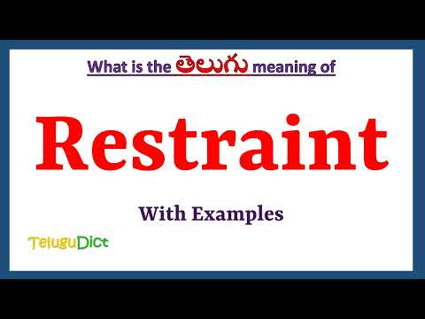 Restraint Meaning in Telugu | Restraint in Telugu | Restraint in Telugu Dictionary |