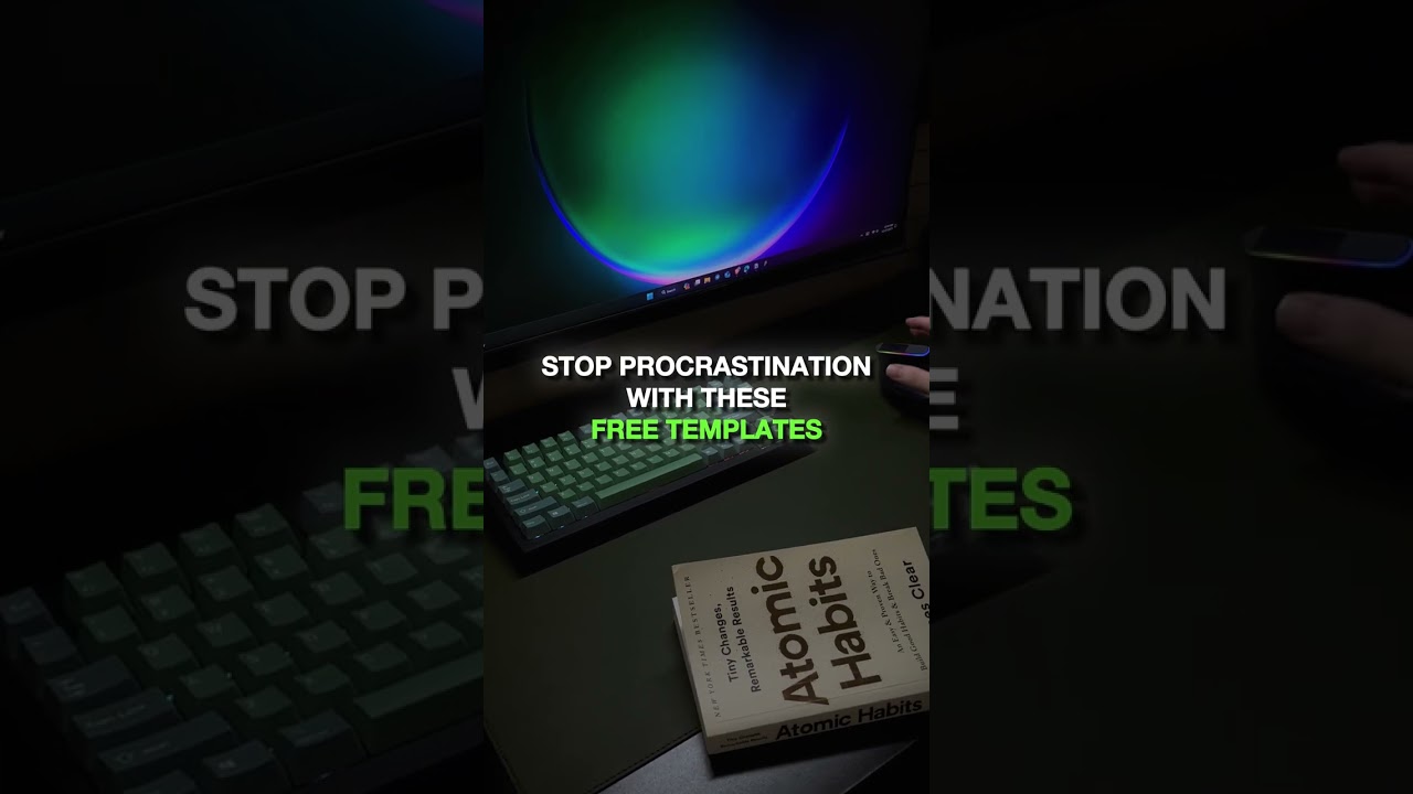 Free Notion Templates To Stop Procrastination #notion #productivityhacks