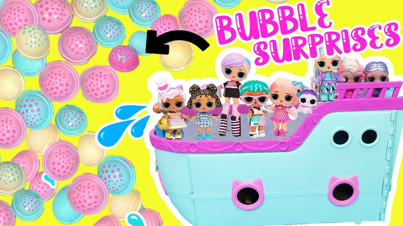 LOL Surprise Mega Ball Magic Surprises! Dolls on Spring Break! Squishy Sand and Bubbles