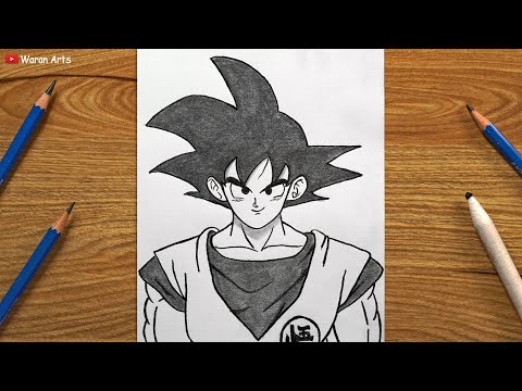 Easy Anime Drawing || How to Draw Goku step by step || Easy Drawing Tutorial for Beginners