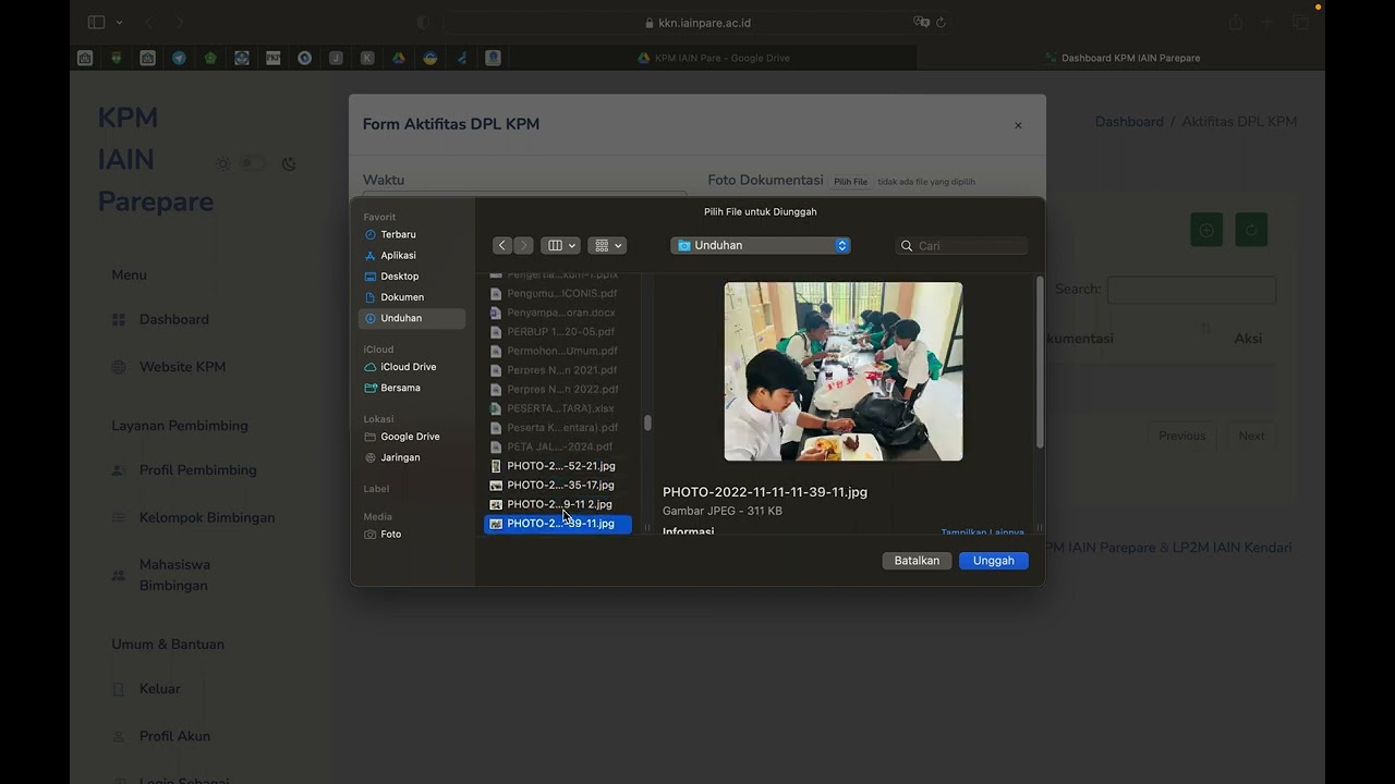 Monitoring DPL KKN IAIN Parepare
