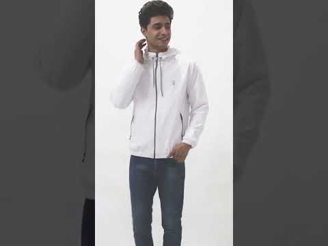 BLUEFICUS Men Windcheater Gym Sports Jacket With Zipper & Hood Side Pockets stylish activewear men's