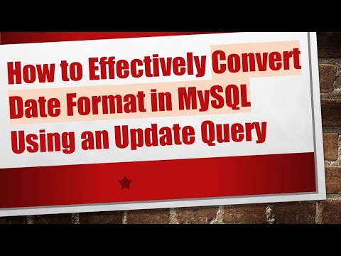 How to Effectively Convert Date Format in MySQL Using an Update Query