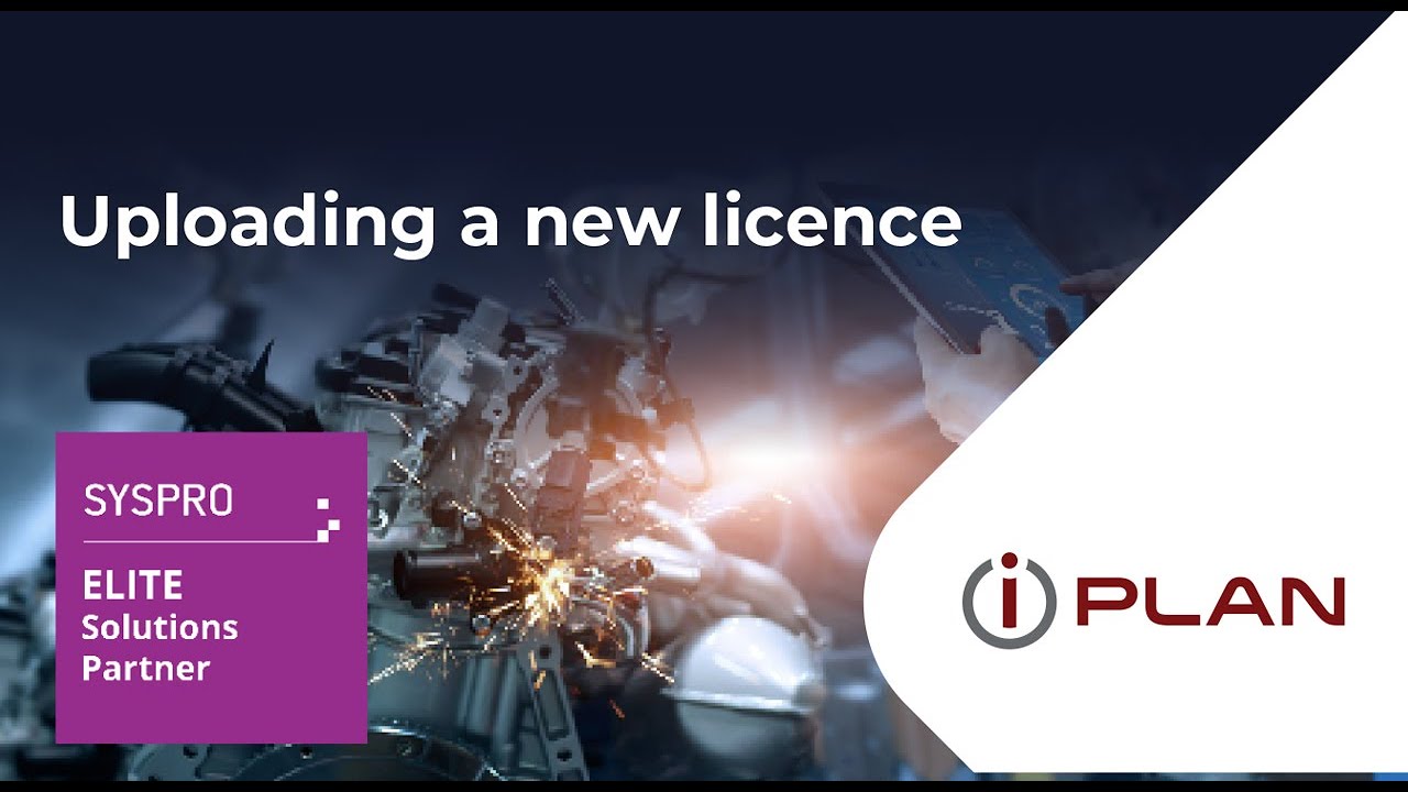 How to upload your SYSPRO licence