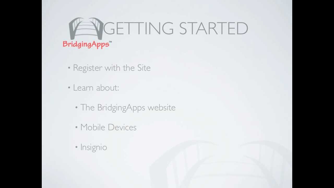 Getting Started with BridgingApps - BridgingApps.org