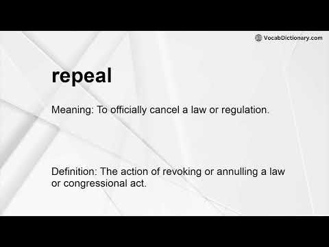 repeal Meaning