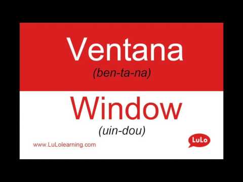 Cómo se dice Ventana en Inglés = How to say Window in Spanish