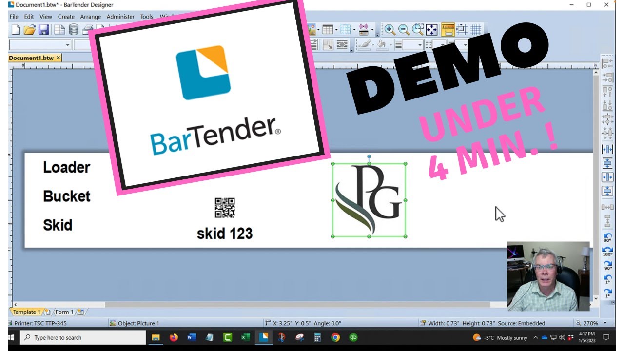 Bartender Software Ultralite demo tutorial and quick overview