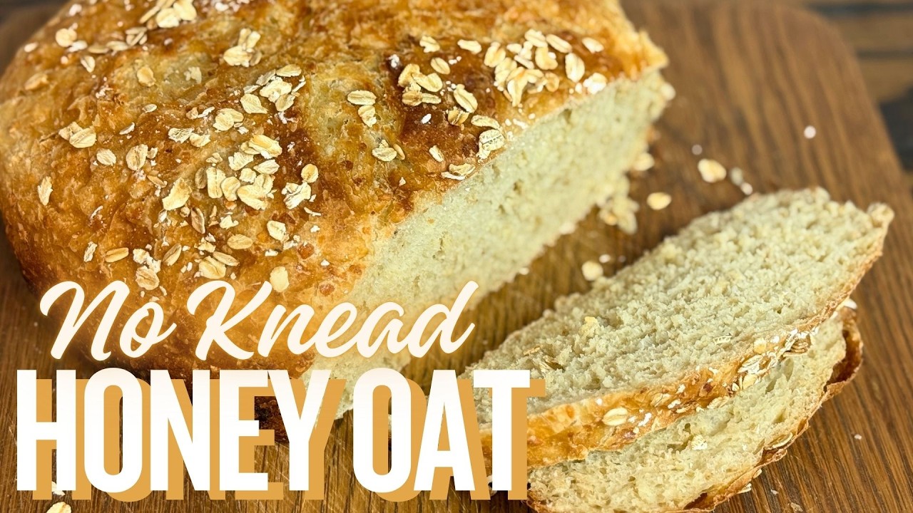 Quick Honey Oat No Knead Artisan Bread (No Overnight, Cold Oven!)