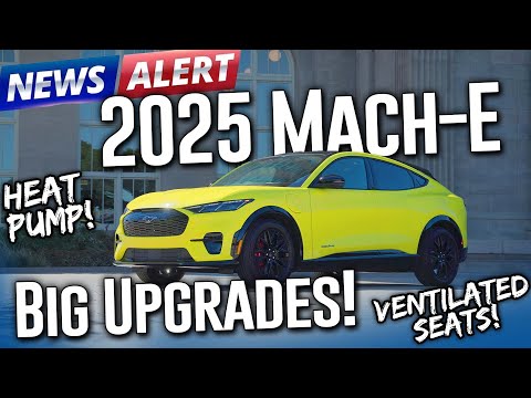 BREAKING: 2025 Mustang Mach-E updates! Heat Pump! Ventilated Seats! New Colors!