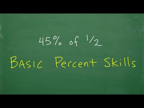 45% of 1/2 is …..? PERCENT Practice – Basic Math Review