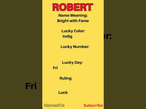 Robert Name Meaning #shorts #ytshorts #shortvideo #robert