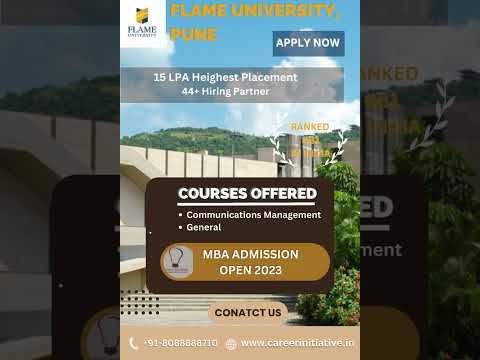 FLAME University, Pune || MBA Admission 2023