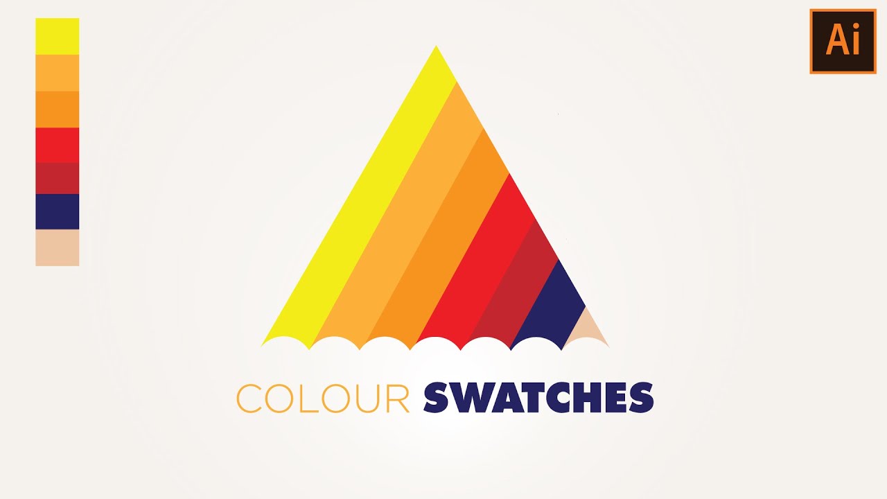 Illustrator cc Tutorial: How to make Triangle Logo (Color Swatch)