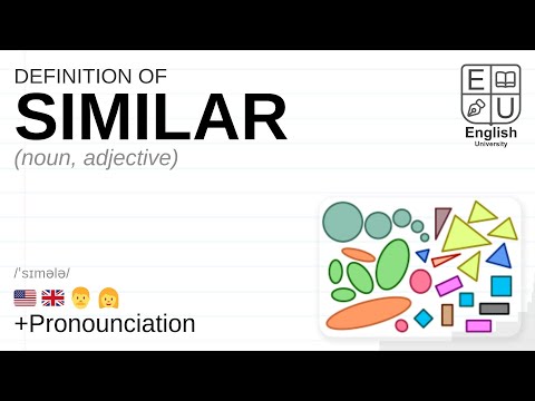 SIMILAR meaning, definition & pronunciation | What is SIMILAR? | How to say SIMILAR