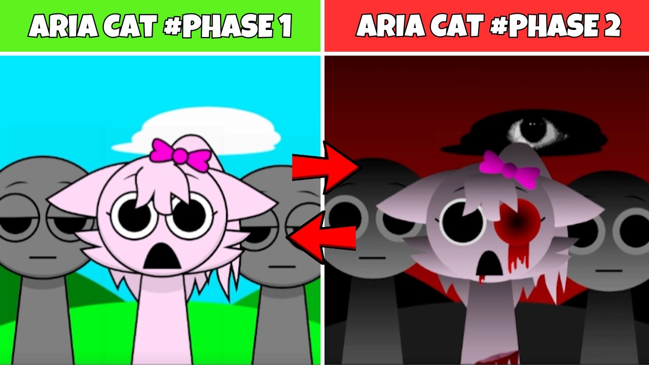 Incredibox Sprunki: Oficjalna faza 1-2 Aria Cat brzmi jak nowa aktualizacja UC's Oc #sprunki #incredibox