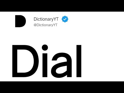Dial Meaning in English