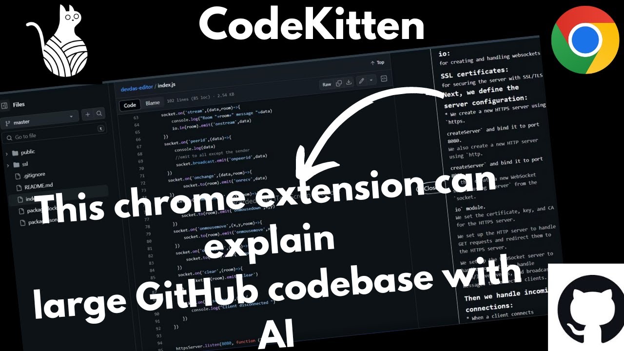 CodeKitty chrome extension chat with your GitHub repo