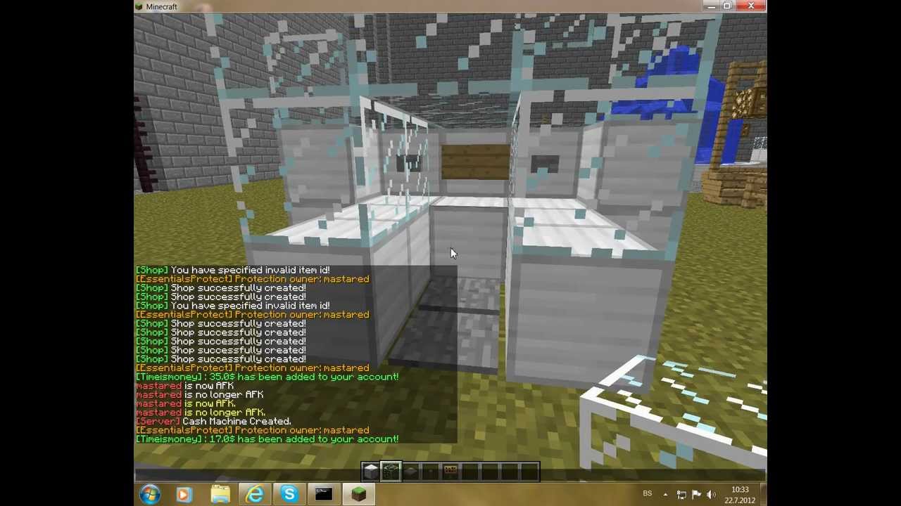 Minecraft-Money Machine-TimeisMoney Plugin