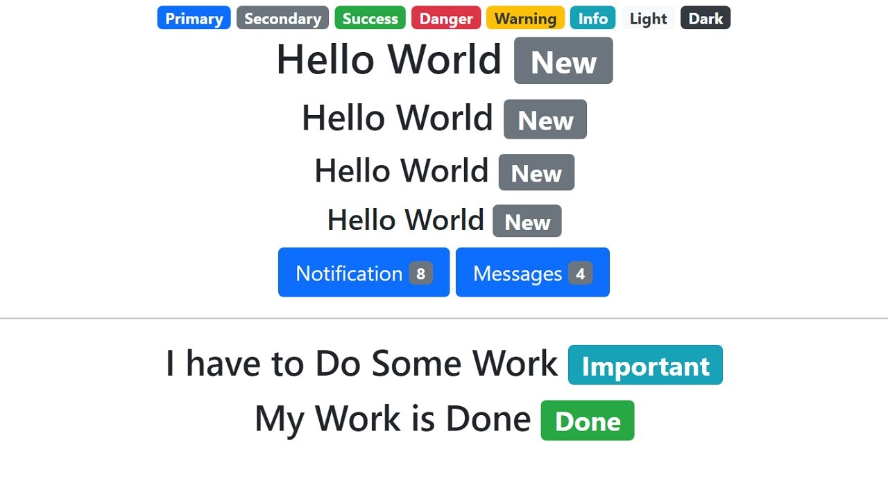 Badges in Bootstrap | Bootstrap 5 Tutorials #4