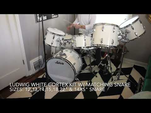 Ludwig White Cortex Snare Drum 5x14" (Late 1970's/Early | Reverb
