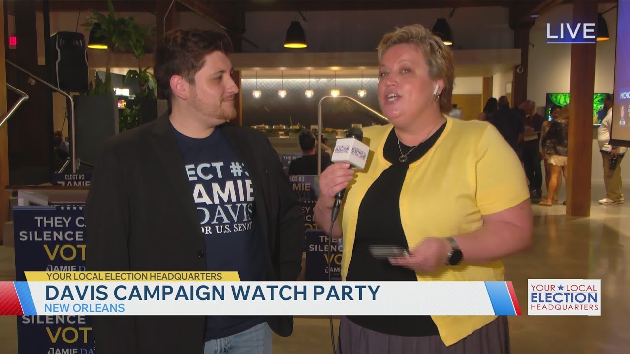 Democratic candidate for U.S. Senator Jamie Davis campaign member speaks