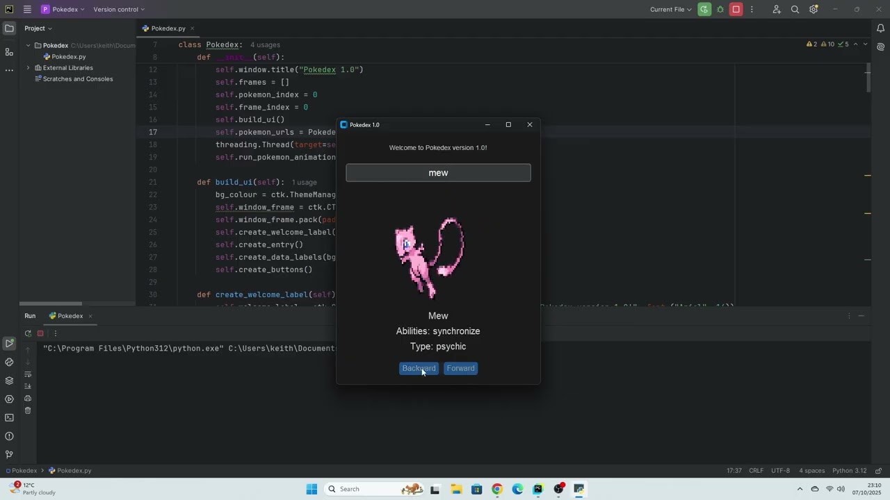My Pokemon Pokedex Application Is Open Source! Github Link In The Description.