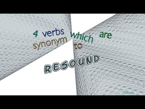 resound - 4 verbs which are synonym of resound (sentence examples)