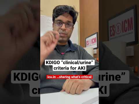 #icushort 62: KDIGO “clinical/urine” criteria for AKI