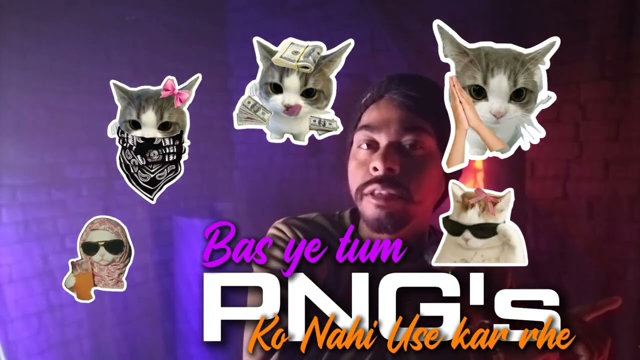 CAT PNG | Typography reel png | Viral PNG