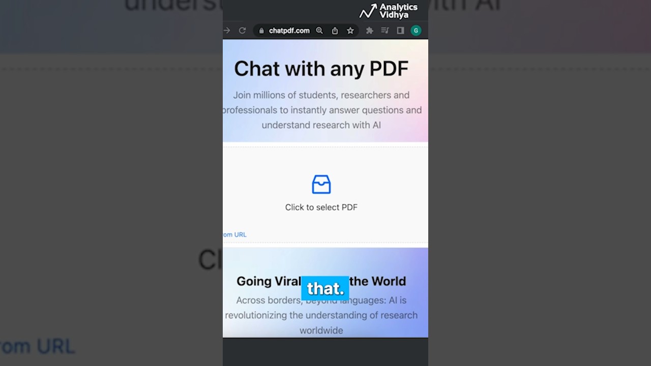 How to Chat with PDF | Interact with PDF Documents via this AI tool