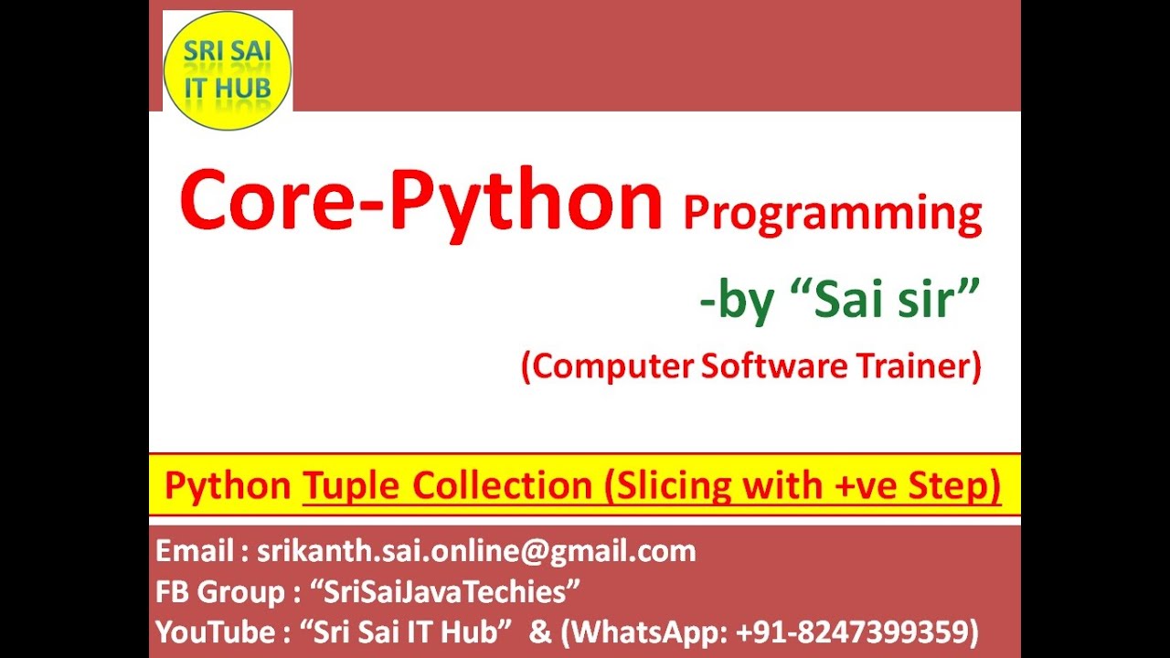 Python Tuple Collection Slicing with +ve Step-Value || Python Tuple Slicing || Python Slicing || #93
