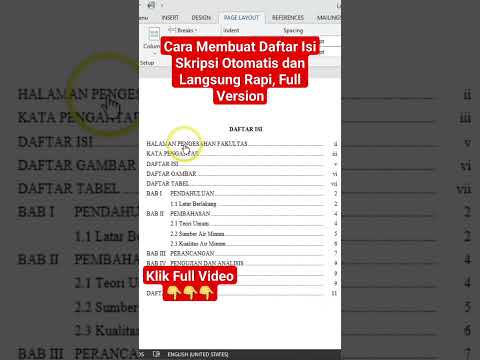 Cara Membuat Daftar Isi Skripsi Otomatis di Word Langsung Rapi