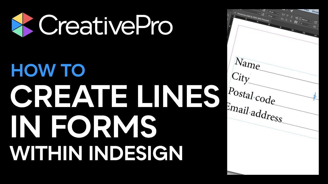 InDesign How-To: Create Lines in Forms (Video Tutorial)