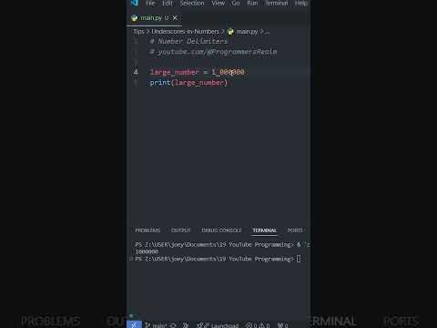 Did You Know THIS Python Trick for READABLE Numbers? ???? #python #code #programming