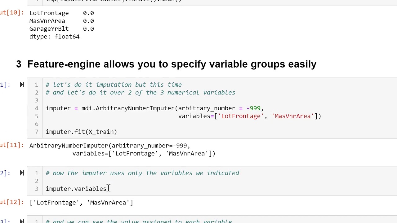 Arbitrary number imputation with Feature-engine