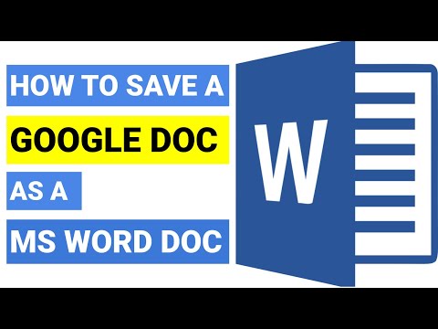 How to save a Google Doc as a MS Word Document on a Chromebook