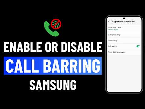 How to Turn On or Off Call Barring on Samsung Galaxy Phone | Call Barring Password