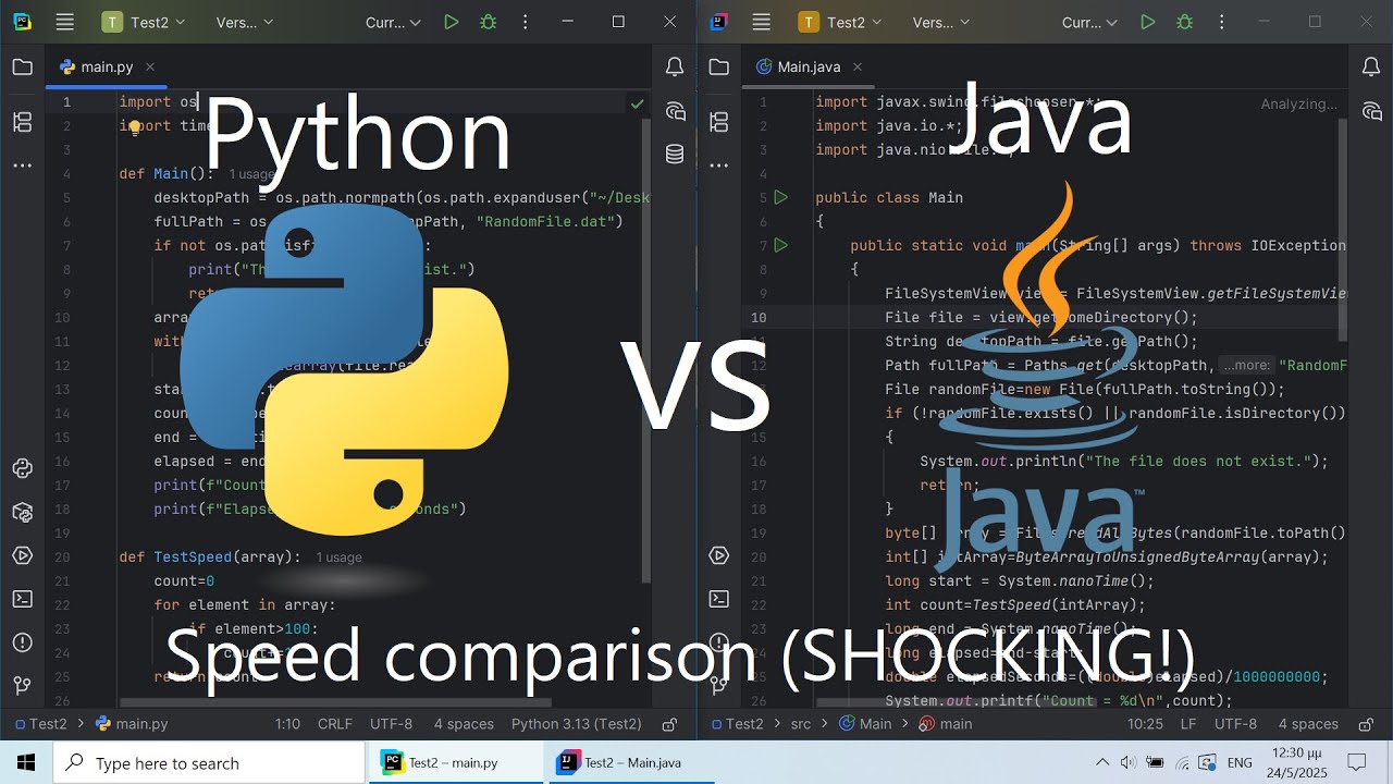 Python vs Java: Speed comparison (SHOCKING!)