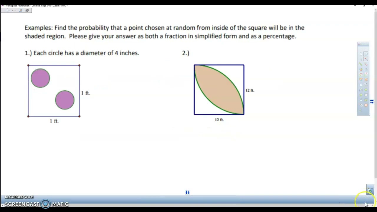 VIDEO: Geometric Probability Notes
