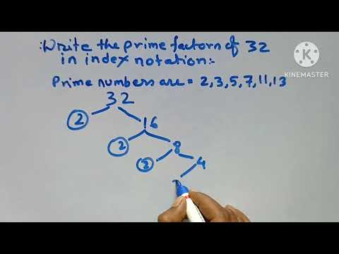 Prime factors of 32 in index notation
