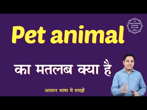 Pet animal meaning in Hindi | Pet animal ka matlab kya hota hai | English to hindi